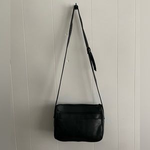 Perry Ellis | Bags | Vintage Perry Ellis Black Leather Crossbody Bag ...